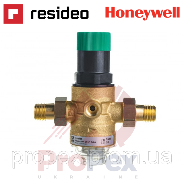 Редуктор давления воды Resideo Braukmann D06F-3/4A PN16 1,5-6,0 бар ( Honeywell D06F-3/4A), цена ...