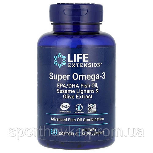 Super Omega-3 Life Extension (60 капсул) (ID#2603458752), цена: 909 ...