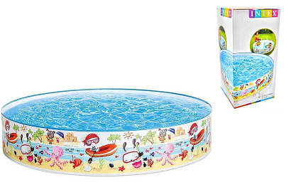 Бассейн детский Intex 56451 NP Веселый пляж, размер 152х25см, объем ...