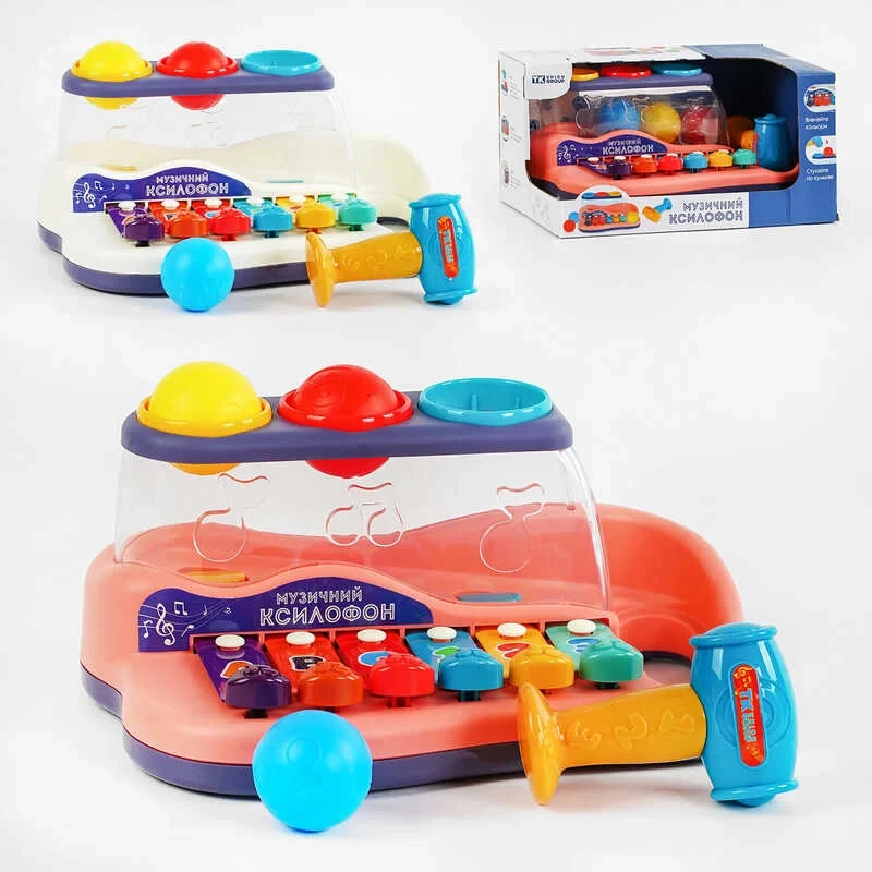 Музичний ксилофон 56489 (36/2) «TK Group» з двома видами, стукалка ...
