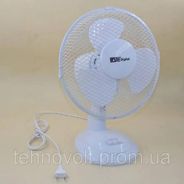 Настільний вентилятор Table Fan OD-0312 Opera Digital 3 швидкості 12 ...