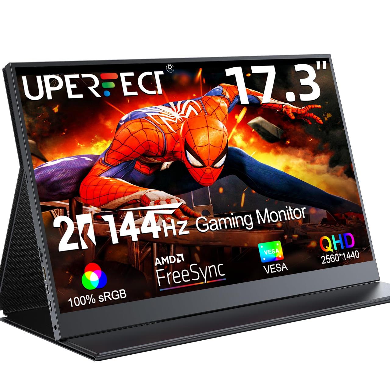 Портативний монітор 17.3" UPERFECT 2K IPS 144 Гц Чорний (ID#2612947158), ціна: 10638.88 ...