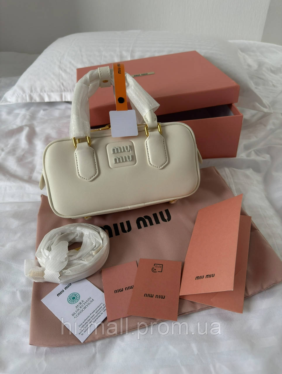 Miu Miu Arcadie Leather Bag White Id 2613360170 цена 4522 ₴ купить на Prom Ua