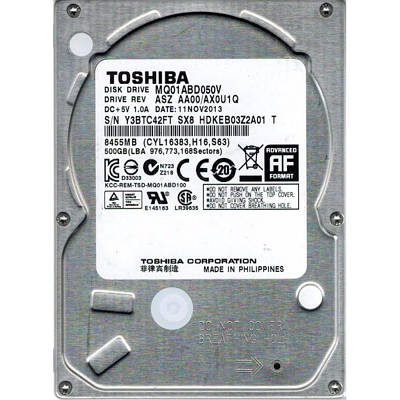 Накопичувач HDD 2.5" SATA 500GB Toshiba 5400rpm 8MB (MQ01ABD050V) Refurbished, ціна: 470 ...