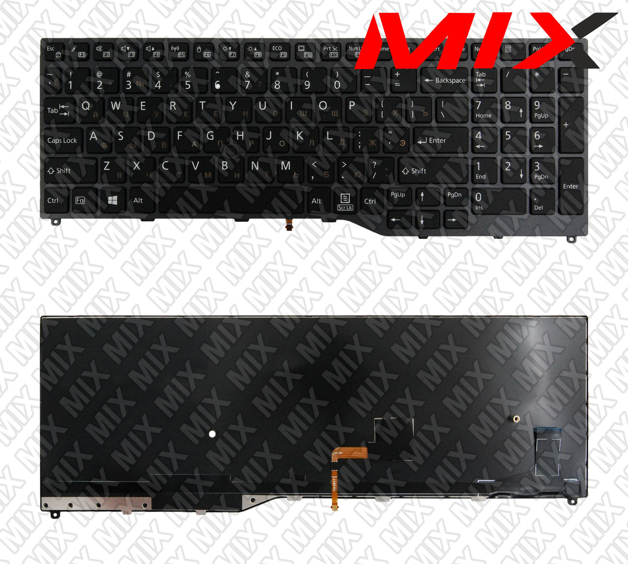 Клавіатура Fujitsu LifeBook E458 E459 E558 E559 E5510 E5511 5E15A1 ...