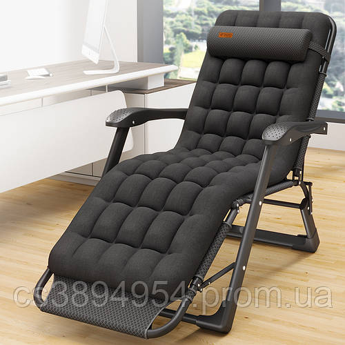 Розкладне крісло шезлонг садовий із подушкою WCG FCB-S06PPSSWG, ціна 2756 ₴: купити на Prom.ua ...