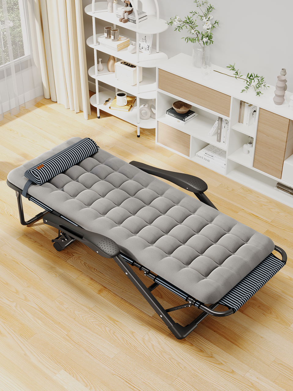 Лежак-шезлонг WCG FCB-S01PP Шезлонг для відпочинку (з подушкою) Шезлонги для дачі (Шезлонг для ...