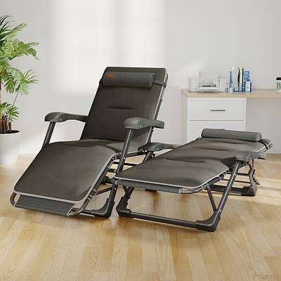 Розкладне крісло шезлонг садовий с подушкой WCG FCB-S01PP, ціна 2750 ₴: купити на Prom.ua | Україна