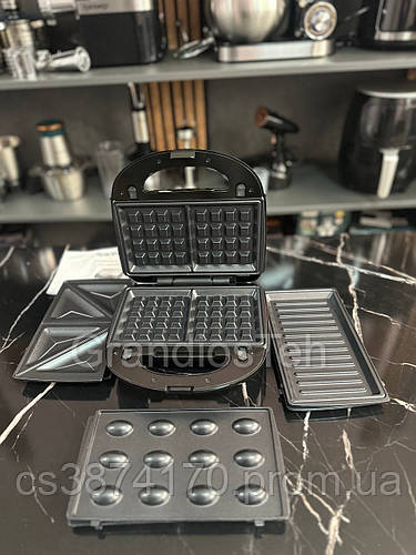 Мультимейкер 4в1 Rainberg RB-5408 2200 Вт, сэндвичнница, прижимной гриль, орешница, вафельница ...