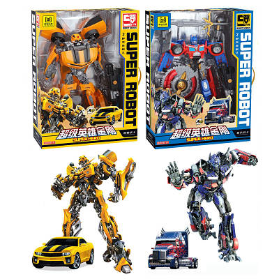 Трансформер 666-8 (24) з п'ятьма роботами та комплектом зброї у коробці ...