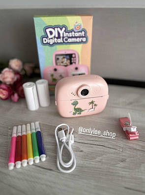 Дитячий фотоапарат миттєвого друку DIY Instant Digital Camera Pink 48 ...