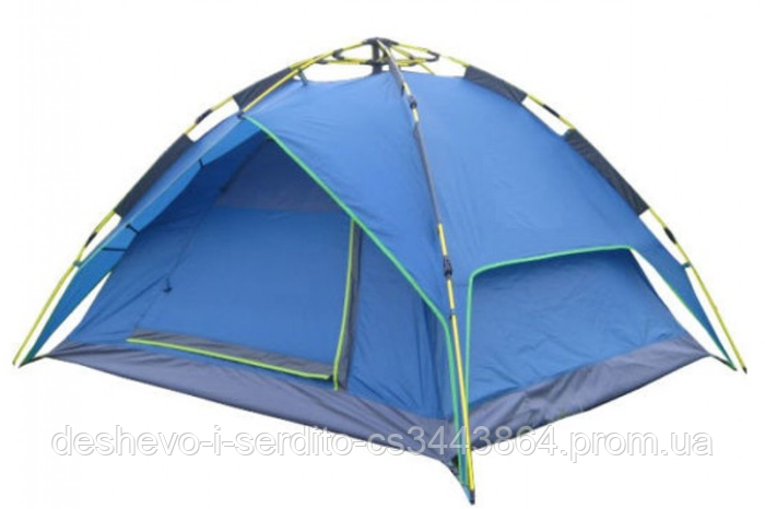 Палатка автоматическая 4-х местная + козырёк 200*200 (1960) Синяя, цена: 1080 ₴, купить на Prom.ua