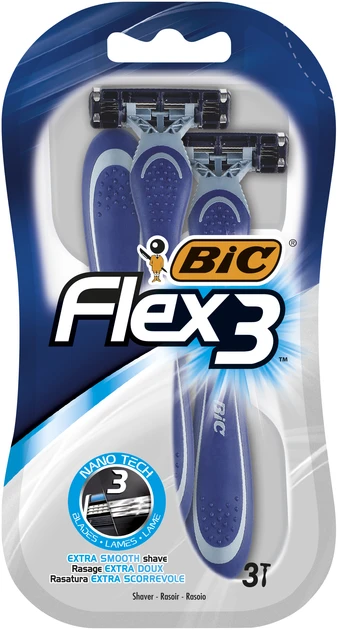 Станки для гоління BIC Flex 3 comfort 3 шт (3086123363786), ціна: 150 ...