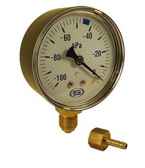 Вакуумметр Gross 1/4" 60 мм + штуцер 1/4" х 5 мм купить по низкой цене в Харькове - Tmbest