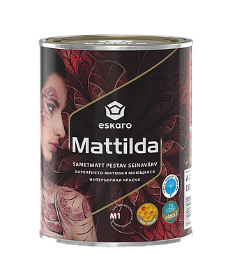 Краска для стен Eskaro Mattilda бархатисто-матовая моющаяся белая TR 0. ...