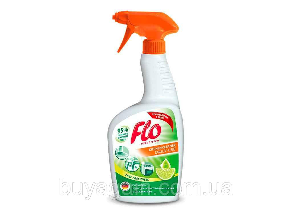 Засіб д/видалення жиру д/Кухонь Kitchen Cleaner 750мл ТМ Flo, ціна: 209 ...
