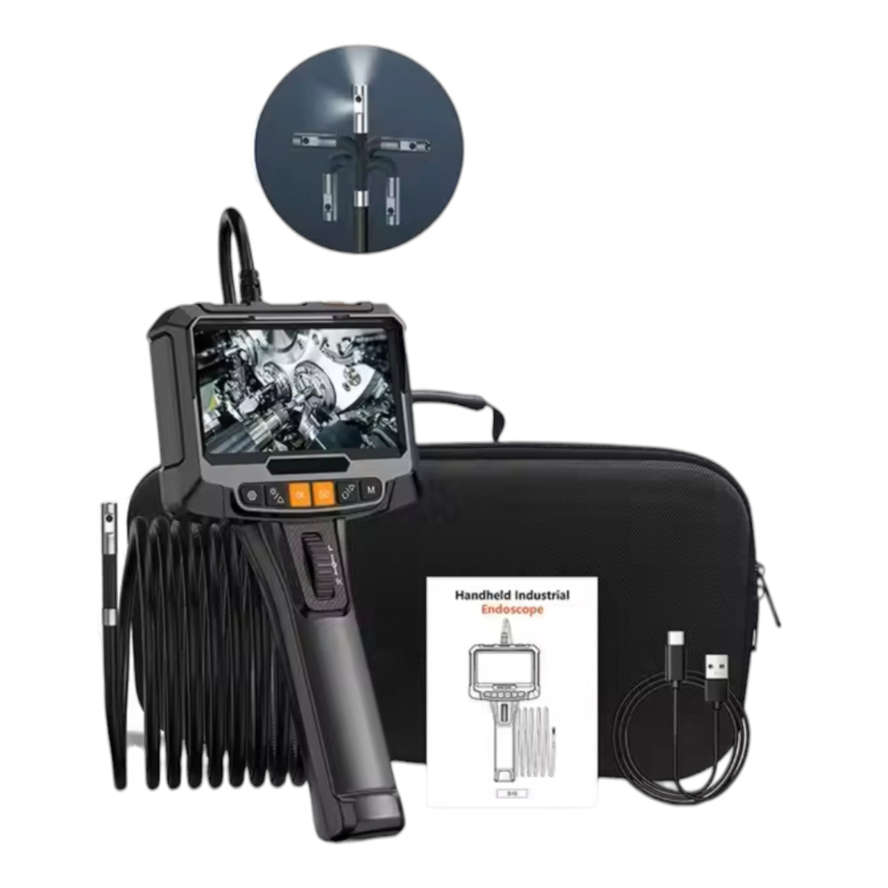 Видеоэндоскоп INSKAM S10 с управляемым зондом 360° Dual Camera 8.5мм 1м ...