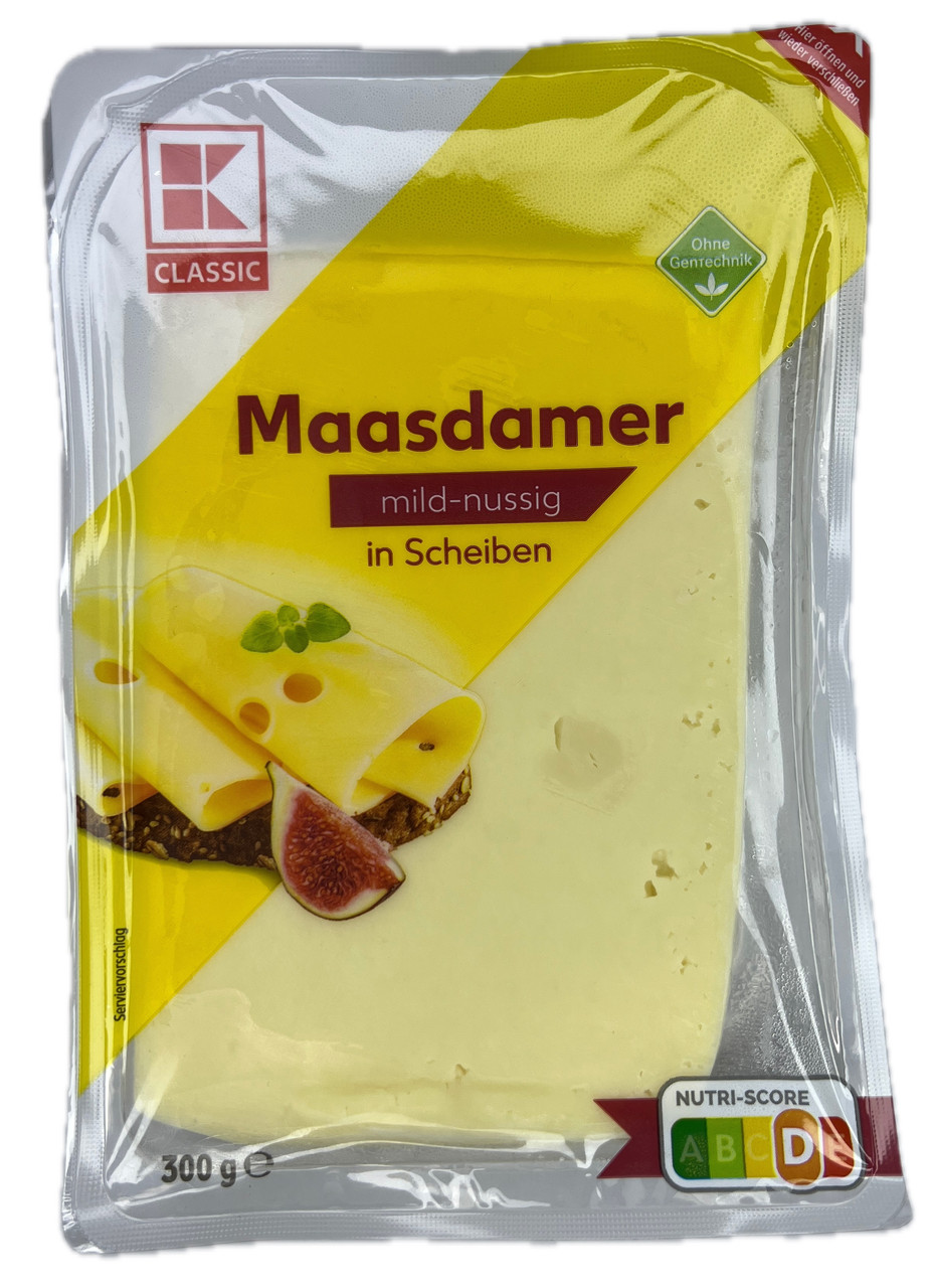 Сир напівтвердий K-CLASSIC Maasdamer нарізка 300 г (ID#2629235000 ...