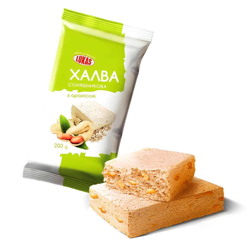 Халва Lukas соняшникова з арахісом 200г, ціна: 39.50 ₴, купити на Prom.ua