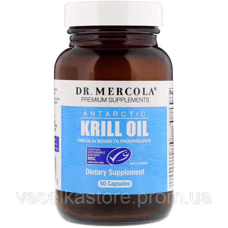 Олія криля арктичного Krill Oil Dr. Mercola 60 капсул (19997), 1535557 ...