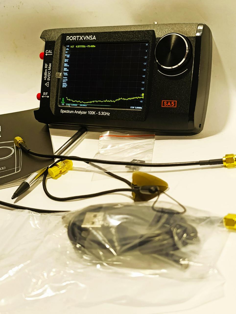 PORTXVNSA SA5/2в1 аналізатор спектра і генератор сигналів / 100 кГц до 5,3 ГГц / 5000mAh батарея ...