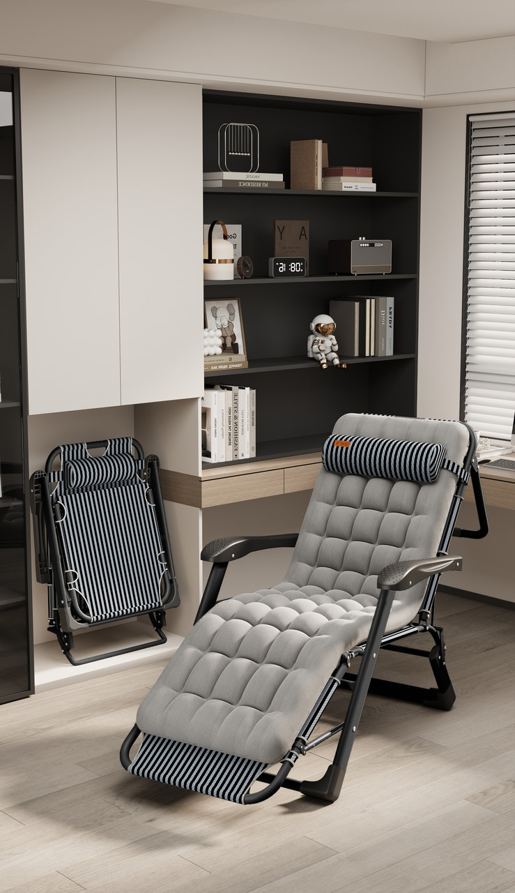 Тор! Раскладное кресло шезлонг садовый с подушкой WCG FCB-S01PP Mmar, цена 3277.50 ₴: купить на ...