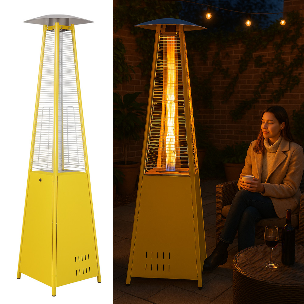 Вуличний обігрівач піраміда (газовий) 13 кВт/год, 225см, WCG PH-3B / Газовий нагрівач для вулиці ...