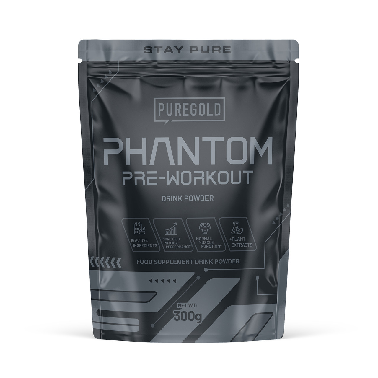Pure Gold Phantom Pre-Workout 300g для високої інтенсивності ...