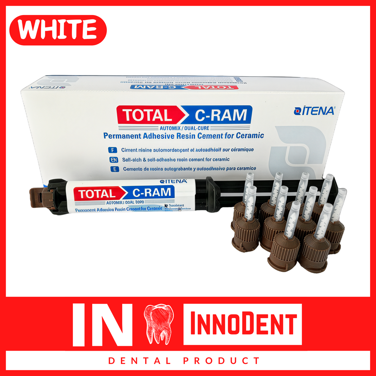 Тотал Церам (Total C-Ram) шприц 8г, цвет: White, cамопротравливающийcя ...