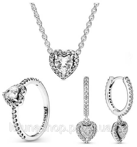 Кольцо Pandora Белое сердце Бирка Гарантия 30 дней S925 ALE 52, цена ...