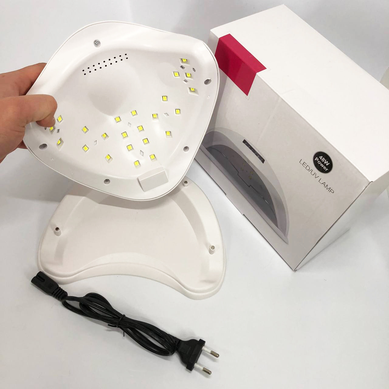 Лампа SUNUV SUN 5 PLUS 48W WHITE UV/LED для полімеризації, Професійна лампа для нігтів з ...
