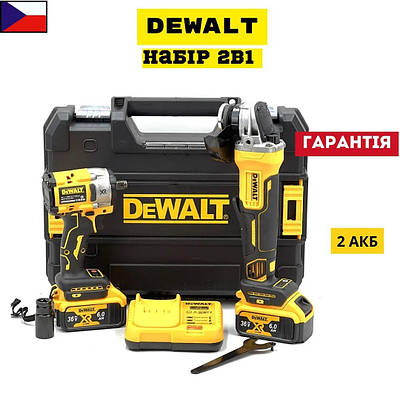 Набор инструментов DeWalt 2 в 1 Гайковерт DCF922 + Болгарка DCG413 на аккумуляторе 36V 6Ah, цена ...