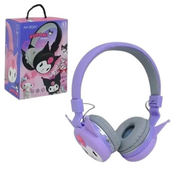 Навушники бездротові Kuromi AH-806Y Фіолетові, купити на Prom.ua