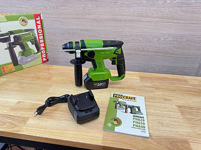 Бесщеточный Аккумуляторный Перфоратор Procraft PHA20 (Тушка) Патрон SDS+, цена: 2730 ₴, купить ...