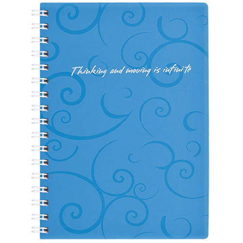 Блокнот Buromax spiral side, А6, 80sheets, Barocco, square, blue (BM ...