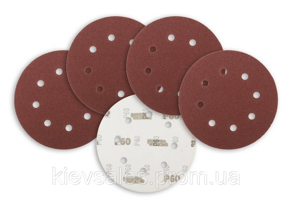 Круг шліфувальний на липучці MASTERTOOL GM 180 мм зерно 60 5 шт (08-1806-H), 8811604 734, ціна ...