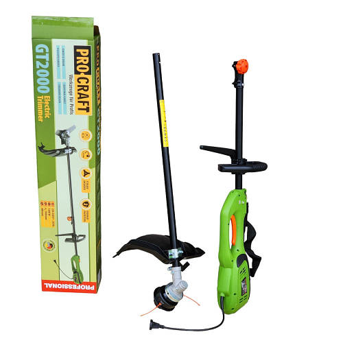 Електрична косарка для газону та трави 1200 Вт Procraft GT2000, мережевий тример коса для саду ...