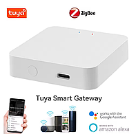 Шлюз Хаб Умного Дома Tuya "LAN" Zigbee Проводной Контроль 128 Устройства, Голосовое Управление ...