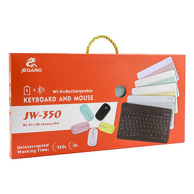 Бездротова Клавіатура і Миша JEQANG JB-350 Bluetooth charging Колір Зелений garage, ціна: 659 ...