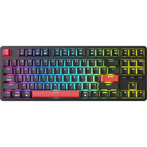 Клавіатура Keychron C3 Pro 87 Key K pro Red Switch Hot Swap RGB Black ...
