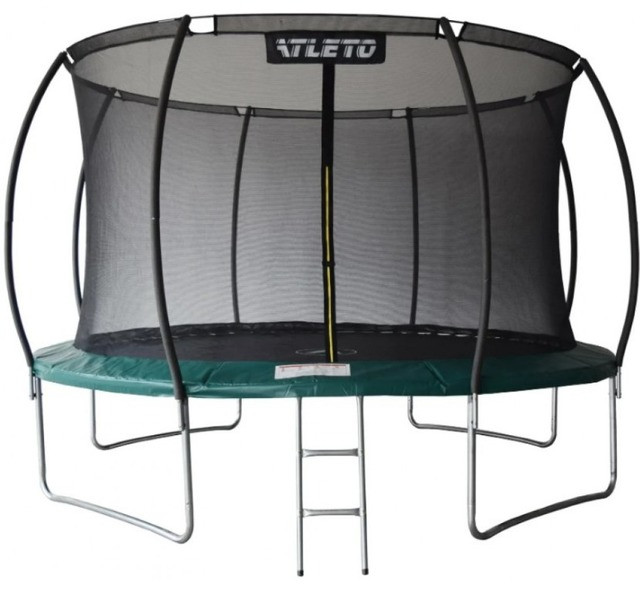 Батут дитячий 252 см з внутрішньою сіткою та драбинкою Atleto зелений: продаж, ціна у Івано ...