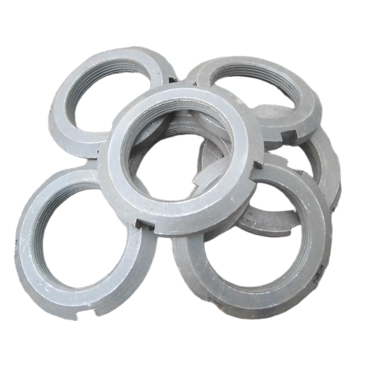 Гайка круглая шлицевая М6, выполненная по DIN 981, ГОСТ 11871-88