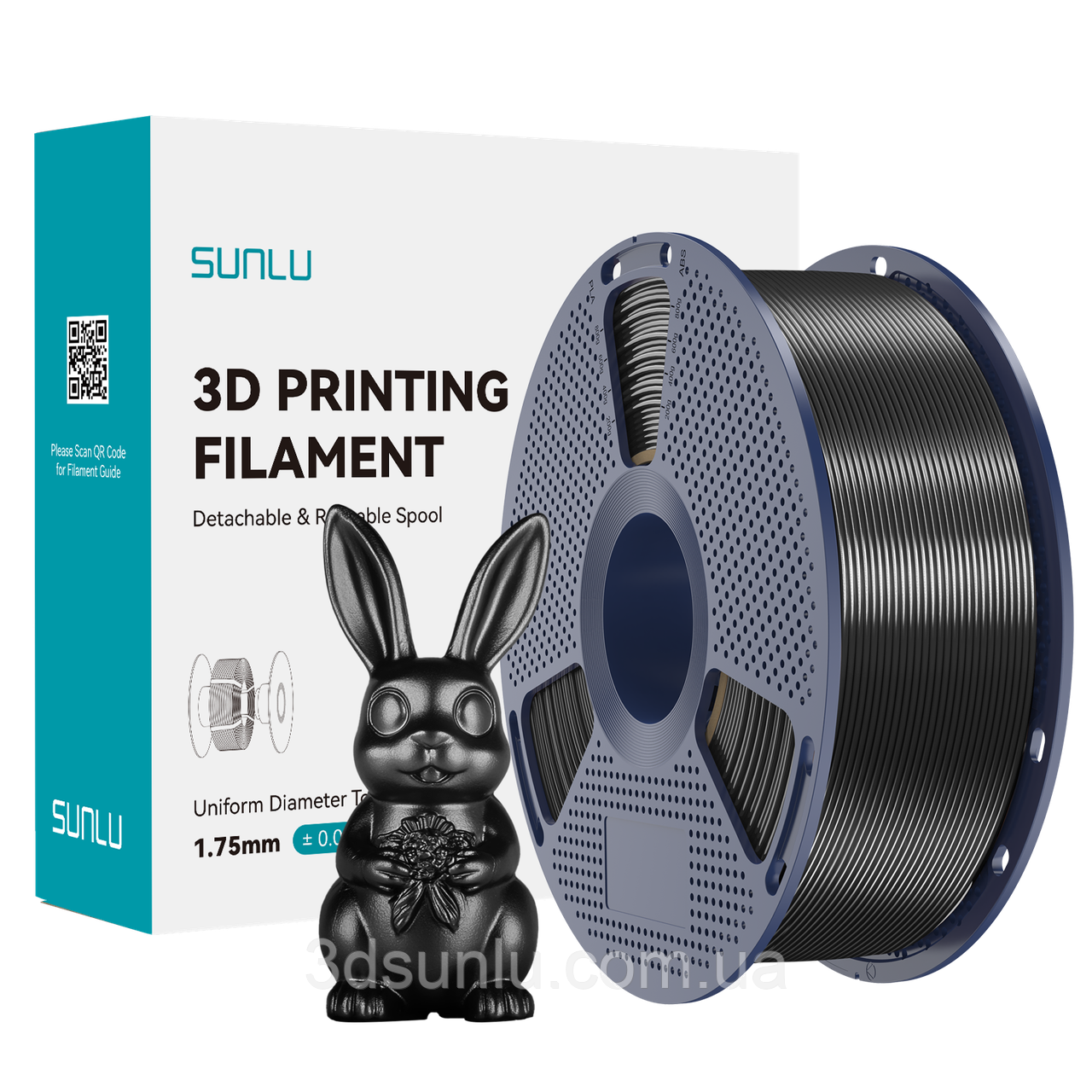 Silk PLA+ Black /Шовковий PLA+ Чорний 1кг: продаж, ціна у Києві. Витратні матеріали для 3d ...