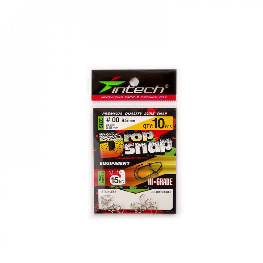 Застібка Intech Drop Snap 10 шт #00 екстремальна міцність, ціна: 46 ...