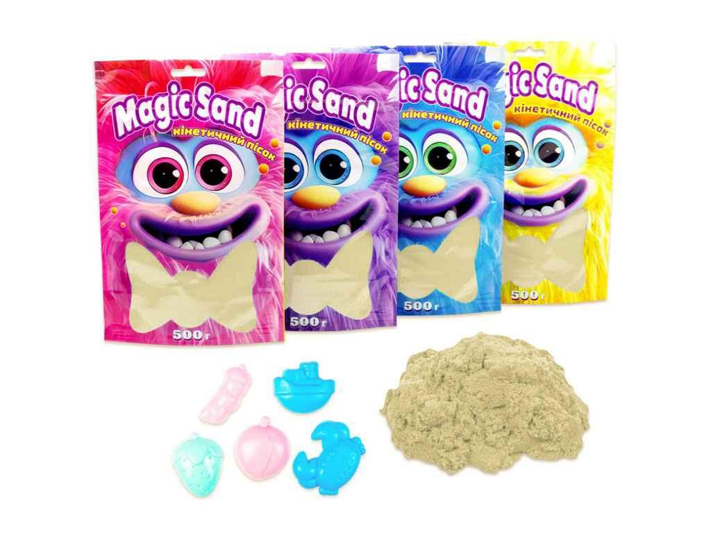 Кинетический песок Magic sand в пакете 39403-1 серый 0,5кг ТМ STRATEG ...