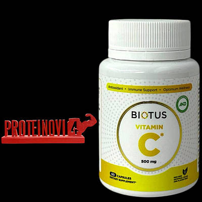 Вітамін C Vitamin C Biotus 500 мг 60 капсул, ціна: 208 ₴, купити на Prom.ua