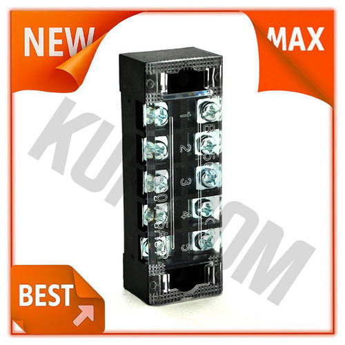 Клеммная колодка 5-разрядная премиум new для проводов 0,5-1,5 мм2 15A ...