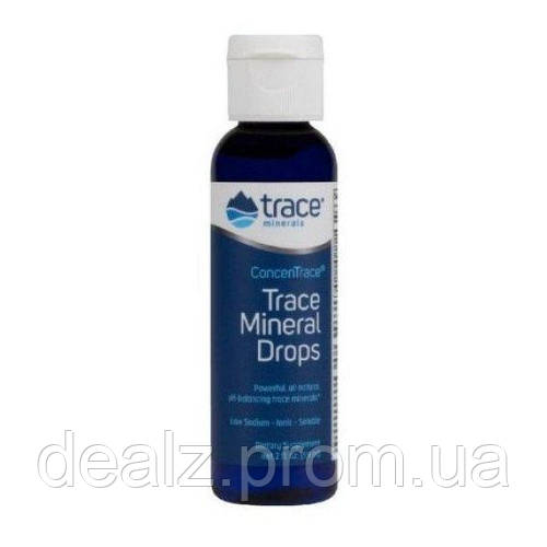 Мультимінеральний комплекс Trace Minerals ConcenTrace, Trace Mineral Drops, 2 fl oz 59 ml TMR ...