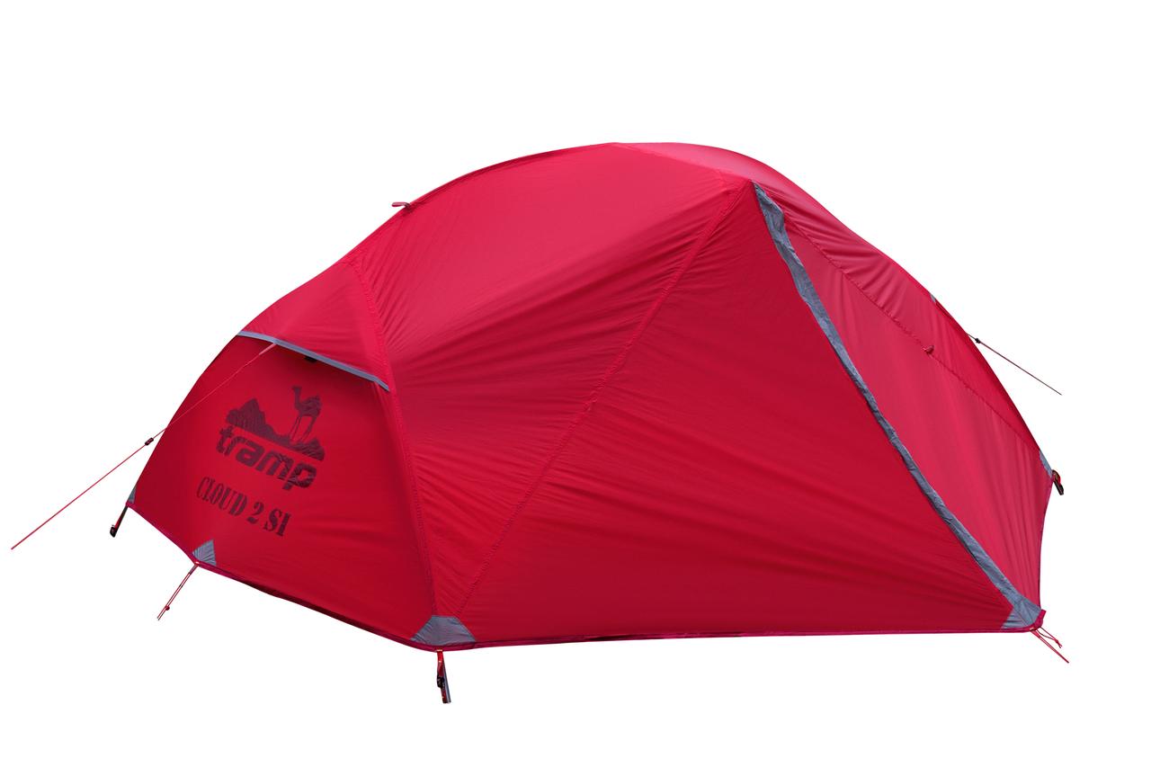 Намет Tramp Cloud 3 Si червоний TRT-094 — тримісний, двошаровий, легкий, силіконізований, 2 ...