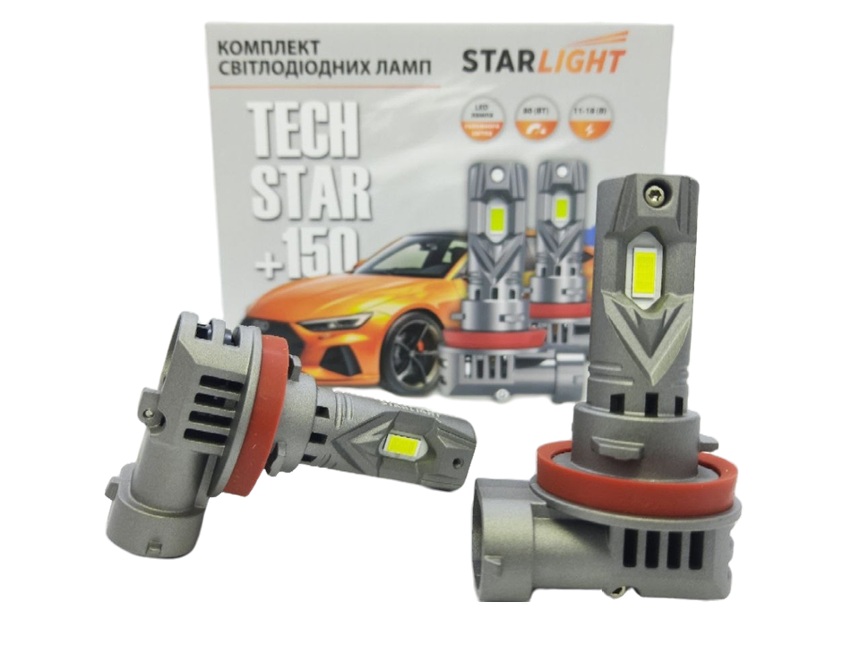 Комплект світлодіодних ламп StarLight TechStar +150% H11(H8/H9/H16) 5500K 12V - замовити за ...